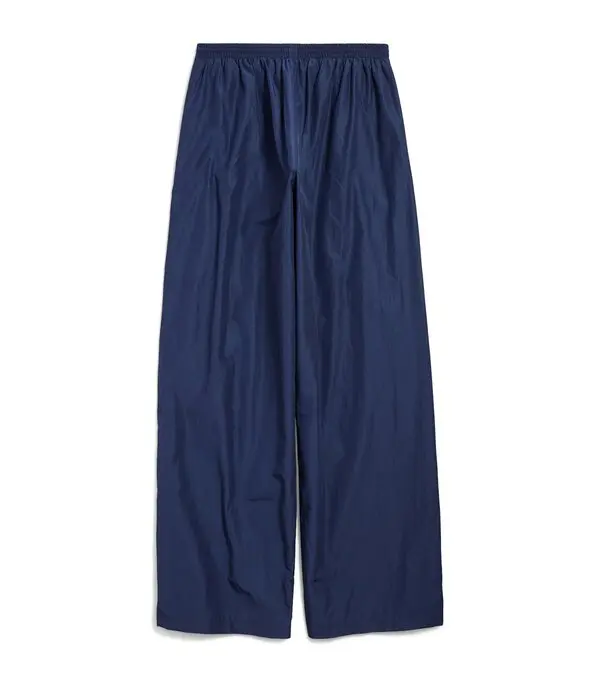 Balenciaga Cotton-blend Elasticated Wide-leg Trousers - Pink