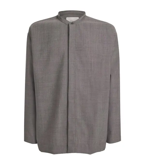 Studio Nicholson Wool Grandad-collar Shirt