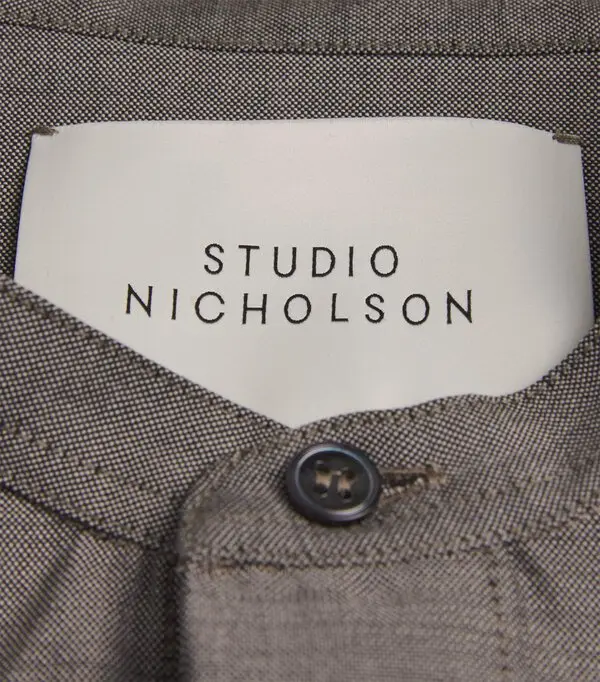 Studio Nicholson Wool Grandad-collar Shirt