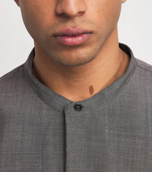 Studio Nicholson Wool Grandad-collar Shirt
