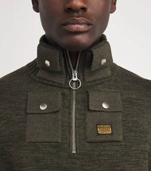 Kapital Wool Nickle Half-zip Sweater