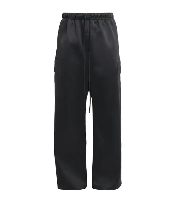 Fear Of God Bonded Satin Cargo Sweatpants - Black
