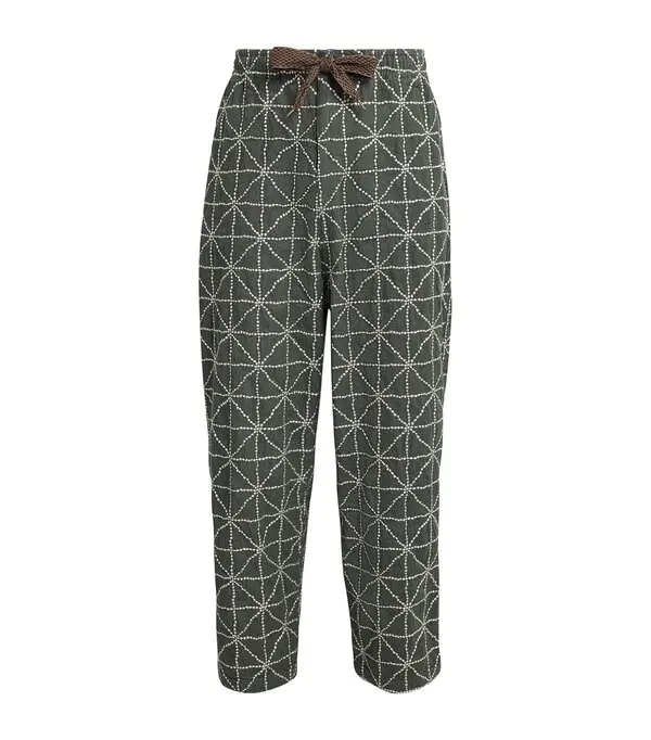 Kapital Embroidered Straight Trousers - Green