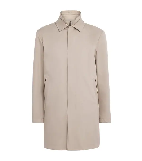 Canali Water-resistant Car Coat With Detachable Insert