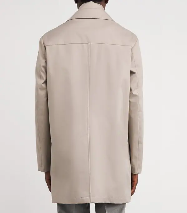 Canali Water-resistant Car Coat With Detachable Insert