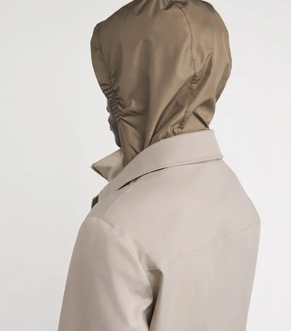 Canali Water-resistant Car Coat With Detachable Insert