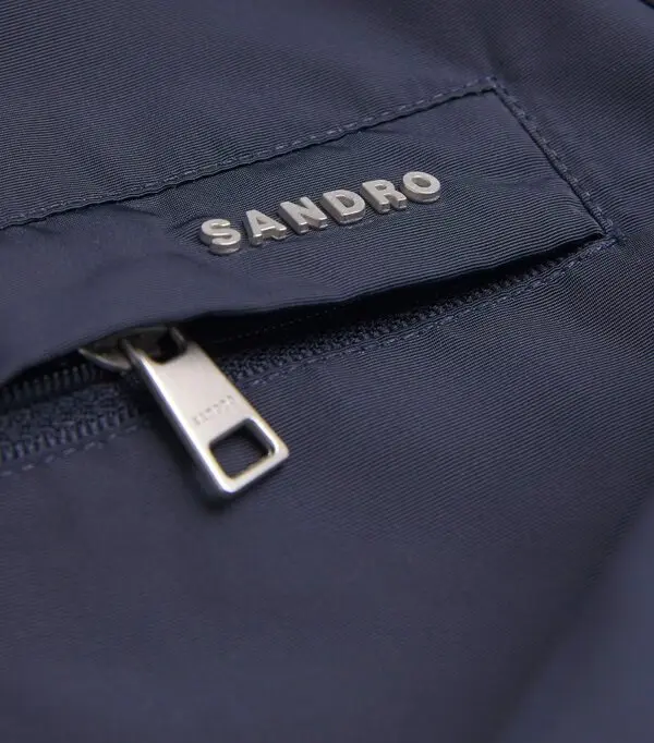 Sandro Padded Logo Windbreaker
