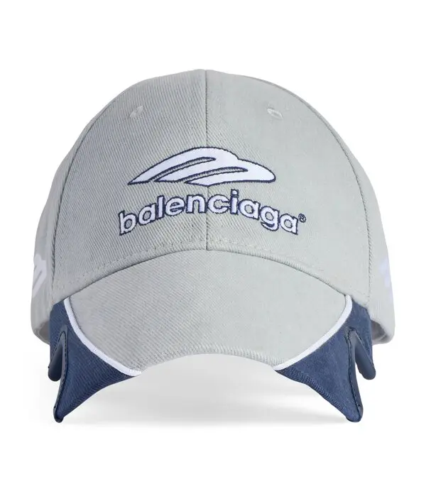 Balenciaga Logo Football Cap - Grey