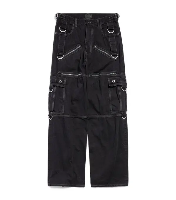 Balenciaga Denim D-ring Cargo Trousers