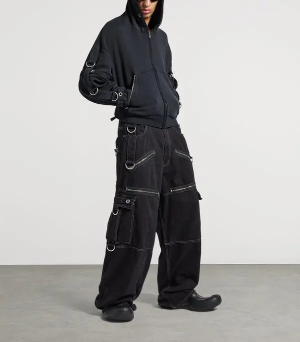 Balenciaga Denim D-ring Cargo Trousers
