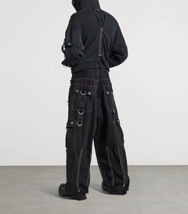 Balenciaga Denim D-ring Cargo Trousers