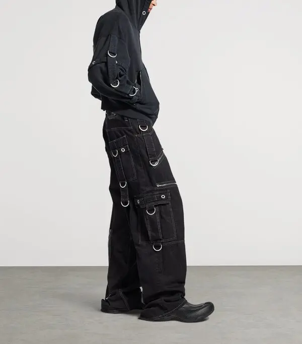 Balenciaga Denim D-ring Cargo Trousers