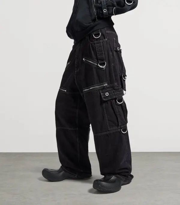 Balenciaga Denim D-ring Cargo Trousers