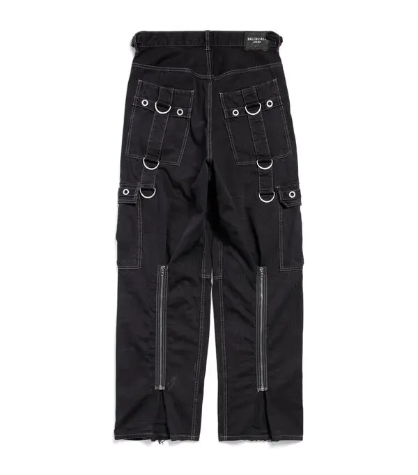 Balenciaga Denim D-ring Cargo Trousers