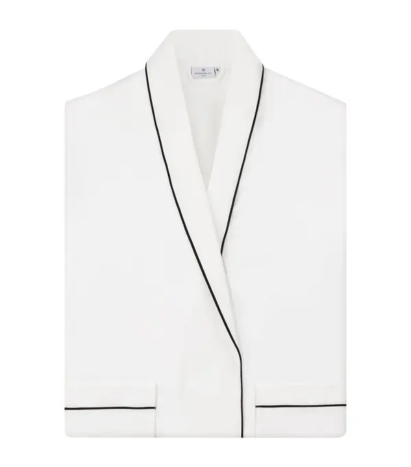 Gingerlily Medium Mulberry Silk Dressing Gown - Ivory