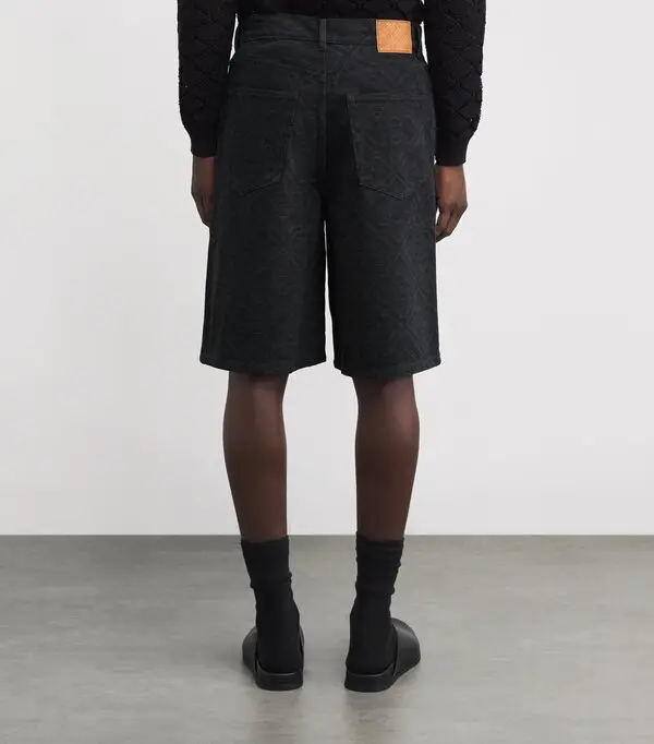 Casablanca Laser Monogram Denim Shorts