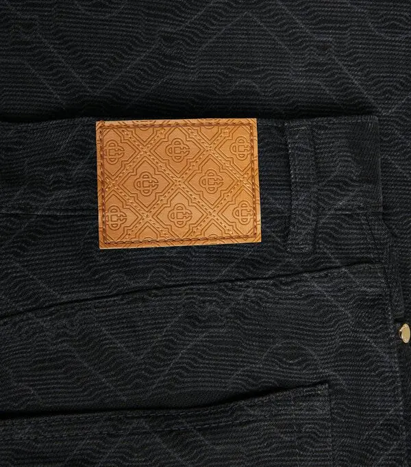 Casablanca Laser Monogram Denim Shorts