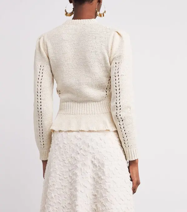 Ulla Johnson Cotton-blend Peplum Aurelie Sweater