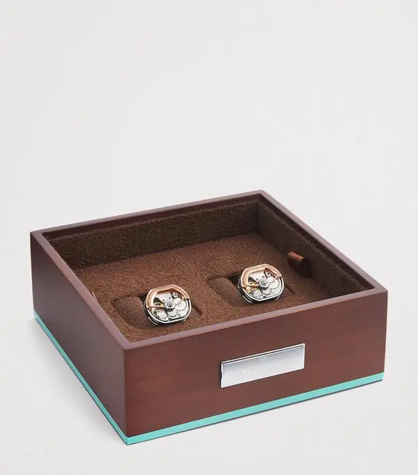 Tateossian Sterling Silver And Diamond Cufflinks