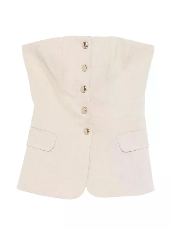 Maje Sleeveless Buttoned Top