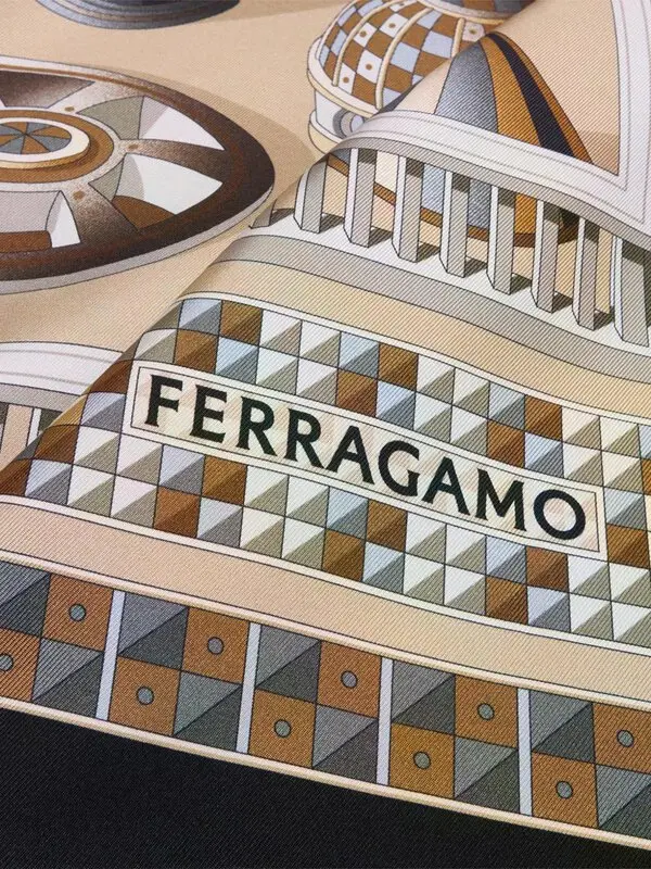 FERRAGAMO Geometric-print Scarf