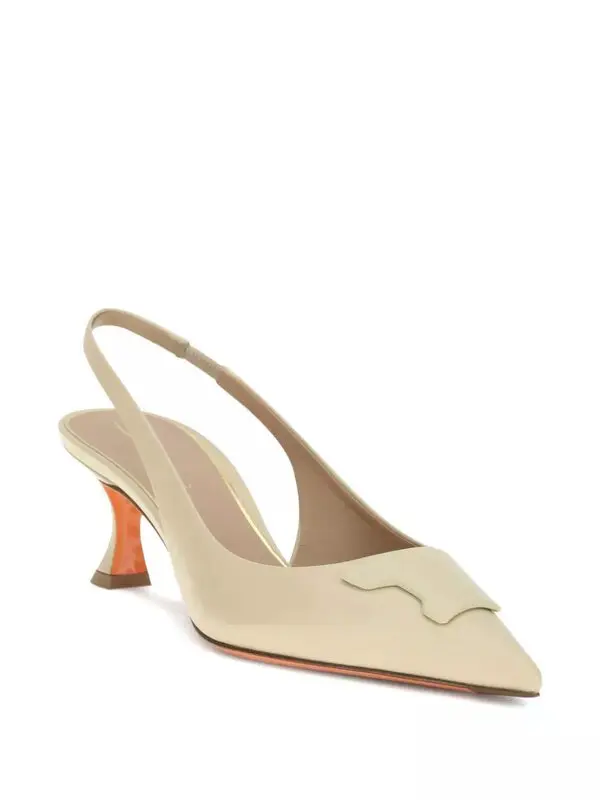 Santoni Almond Toe Taylor Pumps