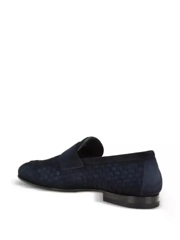 Santoni Woven Strap Loafers