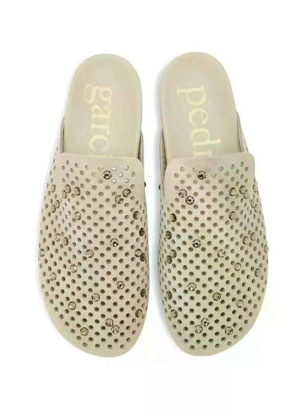 PEDRO GARCIA Perforated Embellished Mules