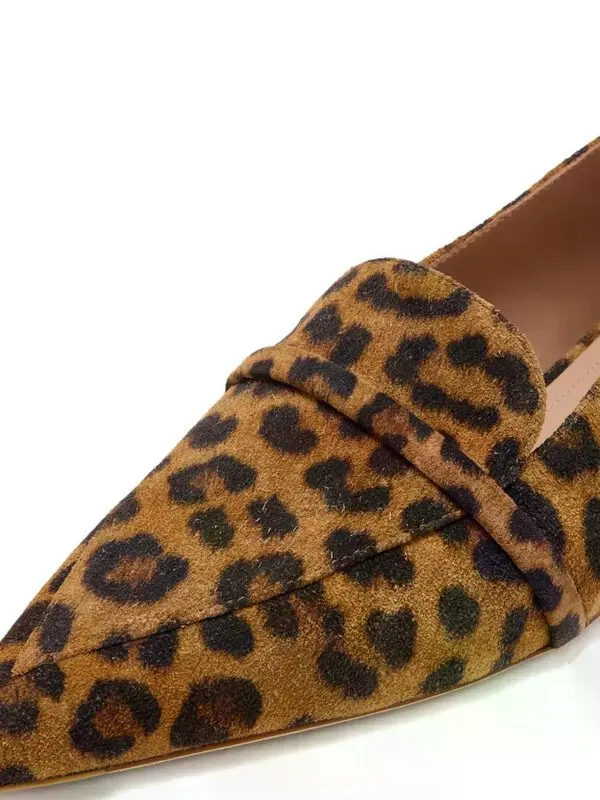 MALONE SOULIERS Dora Animal-print Loafers - Brown