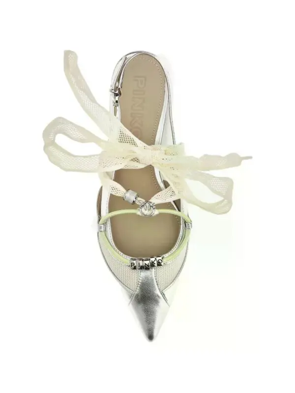 Pinko Lace-up Point-toe Slingback Sandals