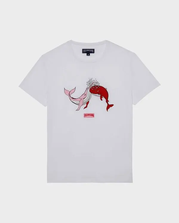 Vilebrequin Tshirt Whales Love Tee Shirt Thom - White