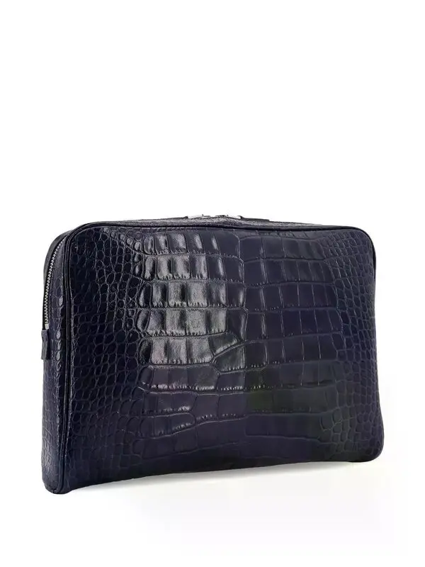TOM FORD Embossed-leather Zip Laptop Bag