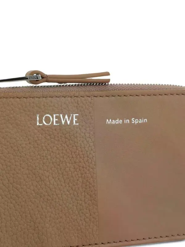 Loewe Grained Leather Card Holder - Brown