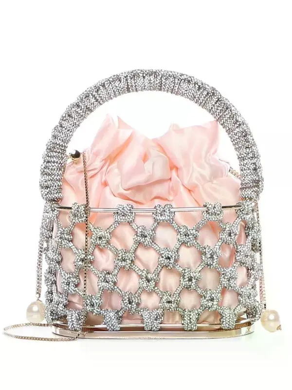 Rosantica Crystal-embellished Shoulder Bag - Silver