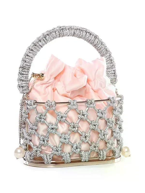 Rosantica Crystal-embellished Shoulder Bag - Silver