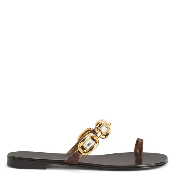 GIUSEPPE ZANOTTI Insomnya Flat Sandals - Brown