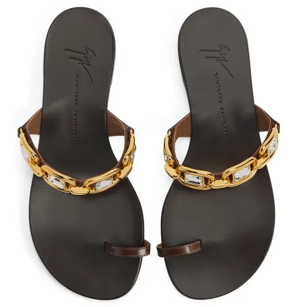 GIUSEPPE ZANOTTI Insomnya Flat Sandals - Brown
