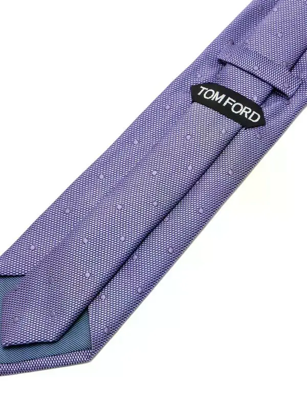TOM FORD Polka Dot Neck Tie - Purple