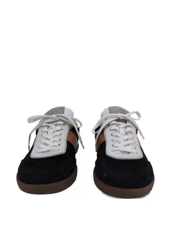 TOD'S Colorblock Leather Sneakers - Black