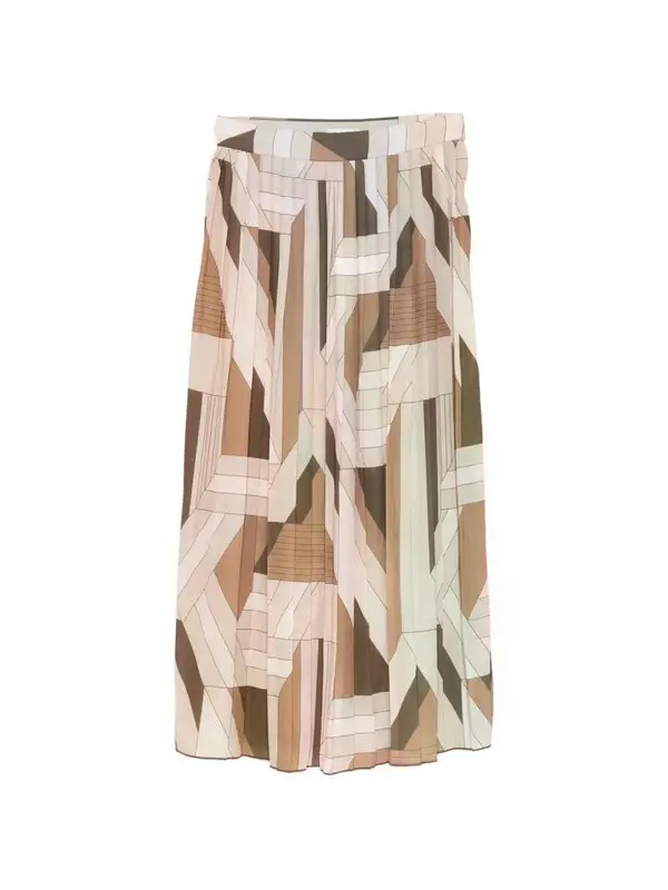 Gant Geometric Pleated Midi Skirt