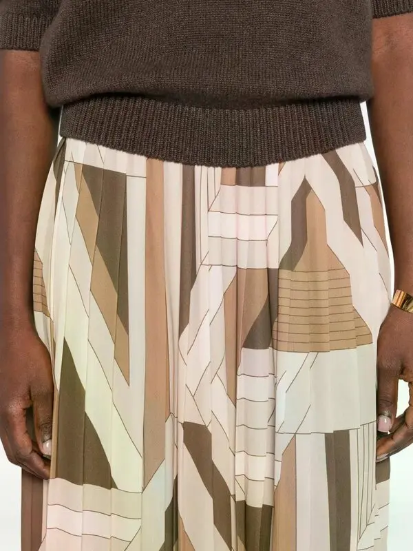 Gant Geometric Pleated Midi Skirt