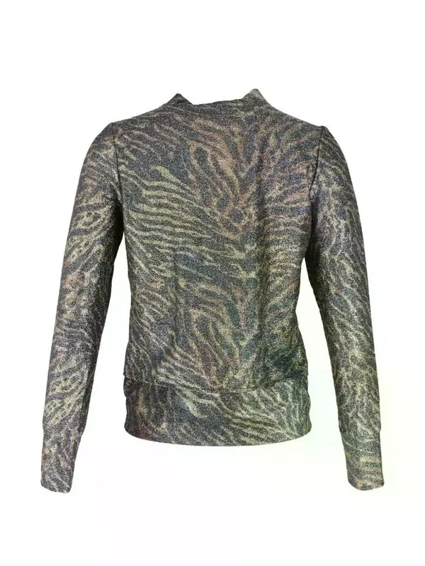 GANNI Animal-print Jersey Cardigan