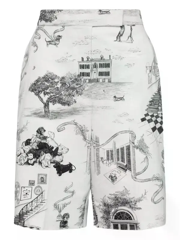 Thom Browne Hector Toile Bermuda Shorts - White