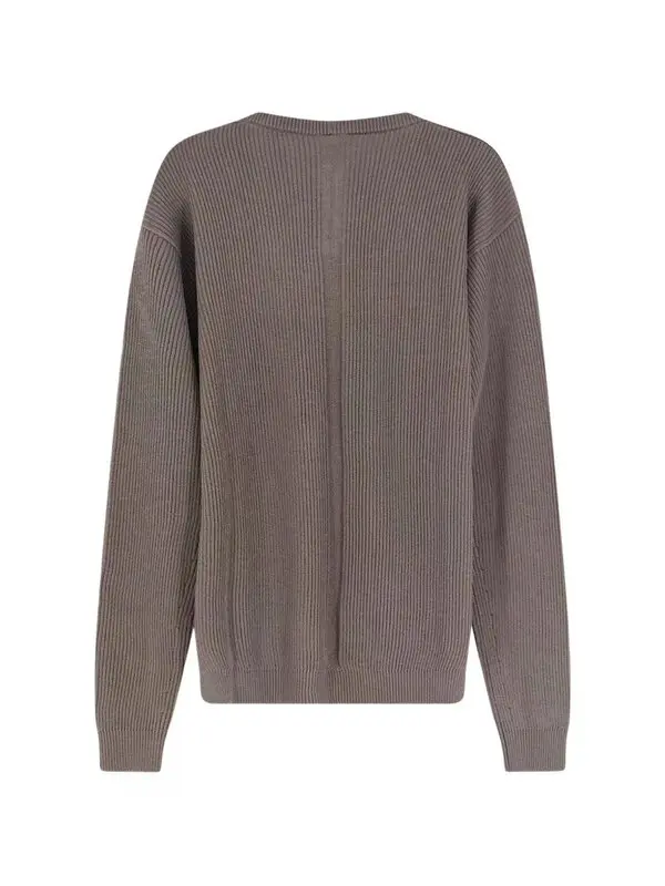 Rick Owens Ribbed Knit Sweater - Brown