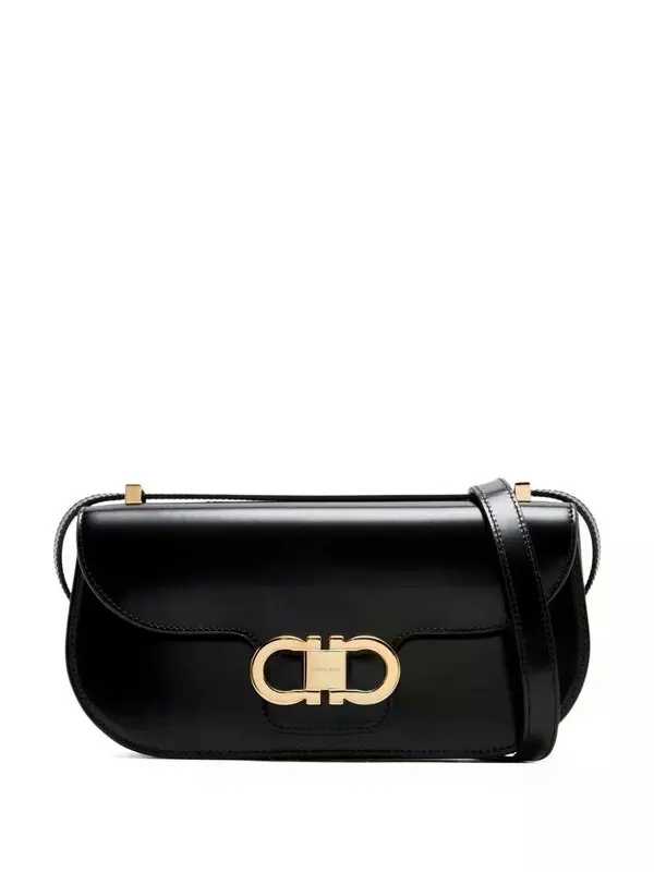 FERRAGAMO Logo Shoulder Bag - Black