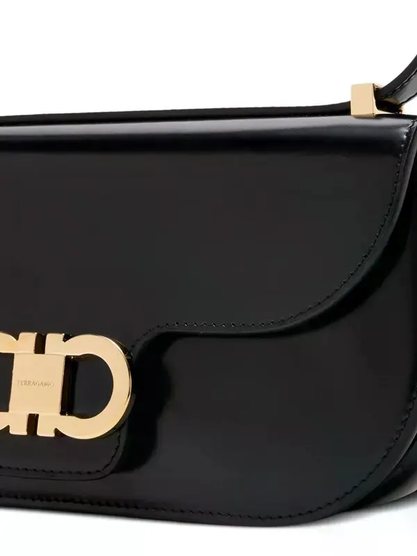 FERRAGAMO Logo Shoulder Bag - Black