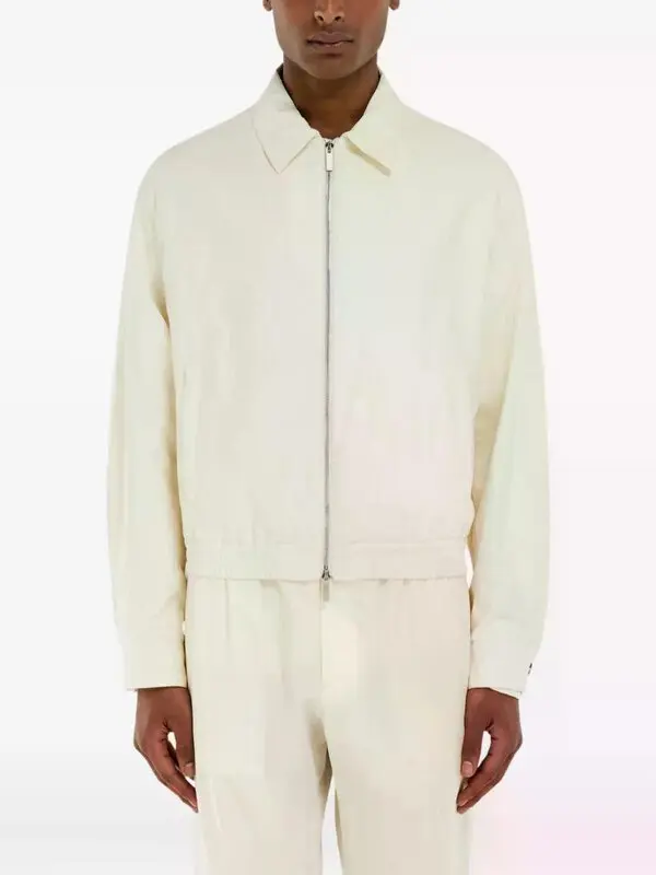 FERRAGAMO Linen Blouson Jacket - Neutrals