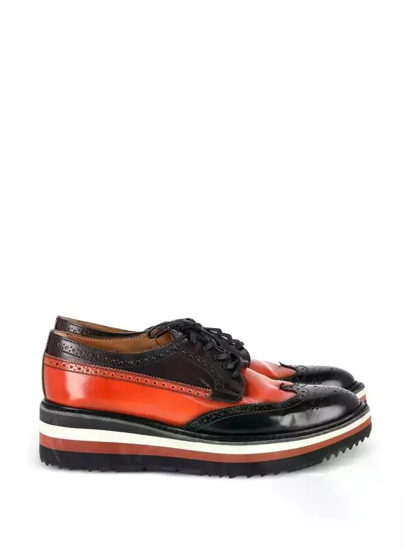 Prada Brogue Platform Derby Shoes