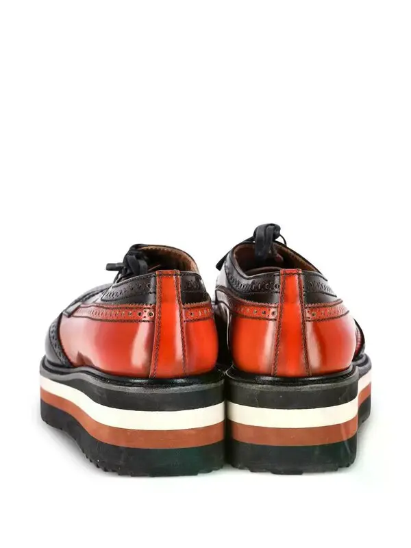 Prada Brogue Platform Derby Shoes
