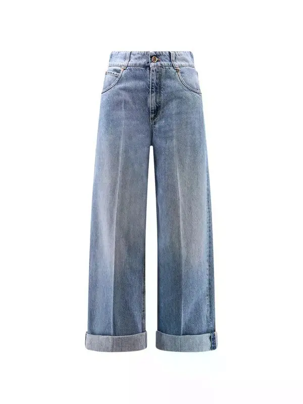 Brunello Cucinelli Wide-leg Cuffed Jeans